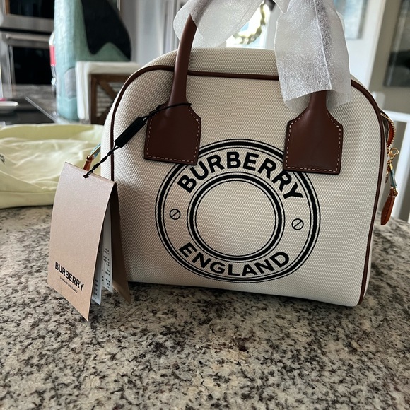 Burberry | Bags | Burberry Cream And Brown Womens Bag | Poshmark